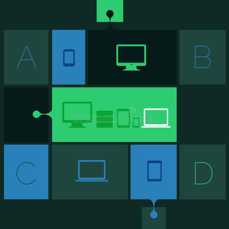 Flat UI Template and Infographics Stock Vector - Illustration of flat ...