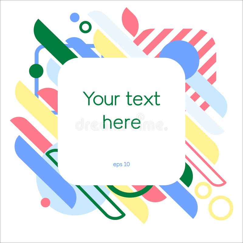 Flat Dynamic Background Design. Colorful Geometric On White Background ...