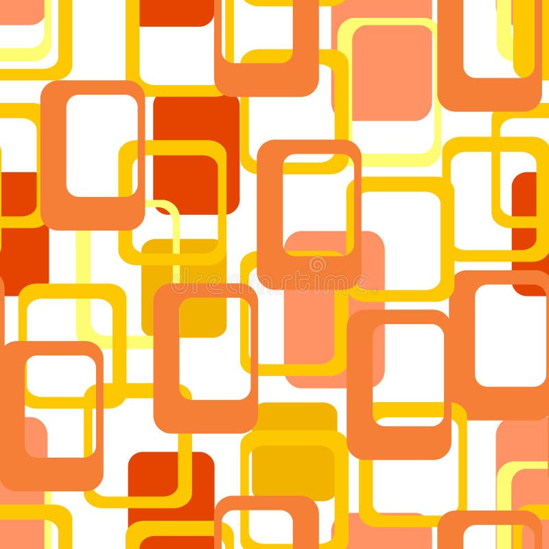 Abstract Flat Geometric Pattern Orange. Seamless Vector Illustration ...