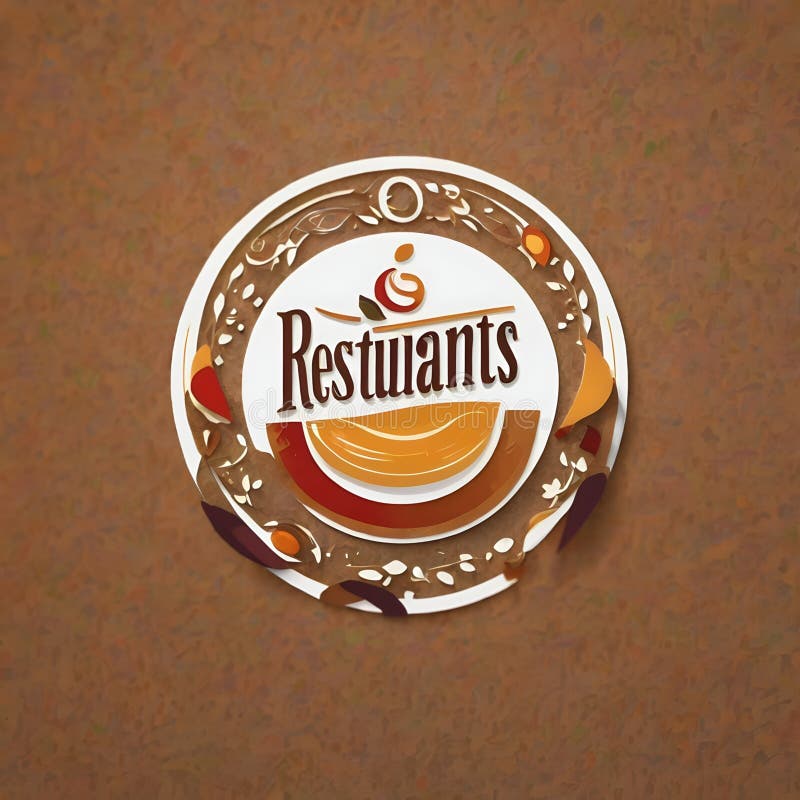 Abstract Flat Illustrative Restaurant Food and Drinks Logo Stock ...