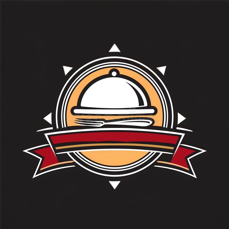 Abstract Flat Illustrative Restaurant Food and Drinks Logo Stock ...