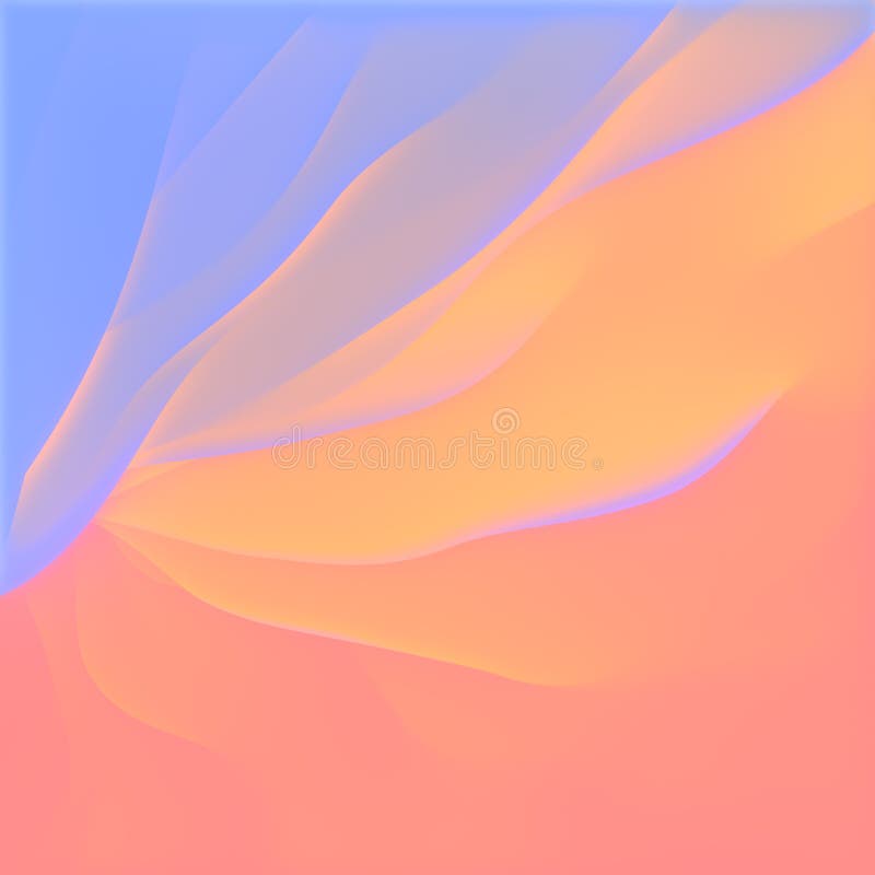 Abstract Flat Isometric Curved Surface. 3d Rendering Digital ...