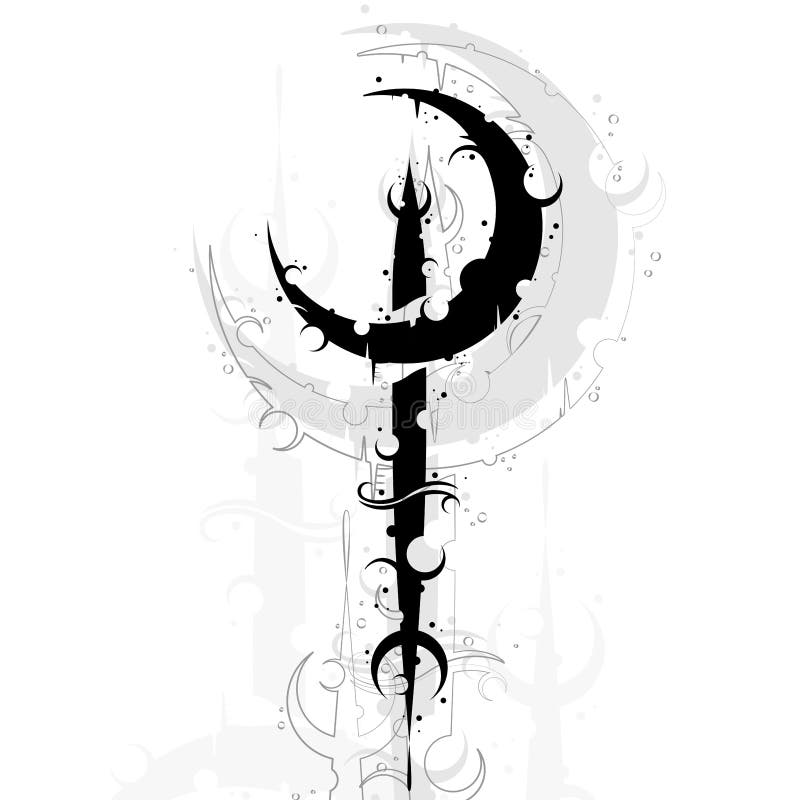 Moon symbol background stock vector. Illustration of occult - 207435321