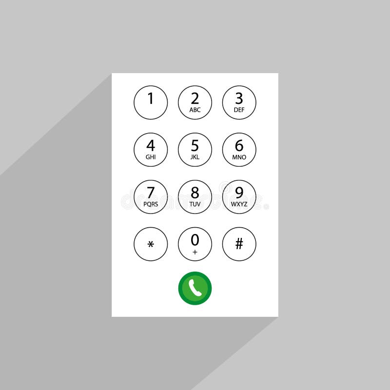 Flat keypad for phone stock vector. Illustration of phone - 51288558