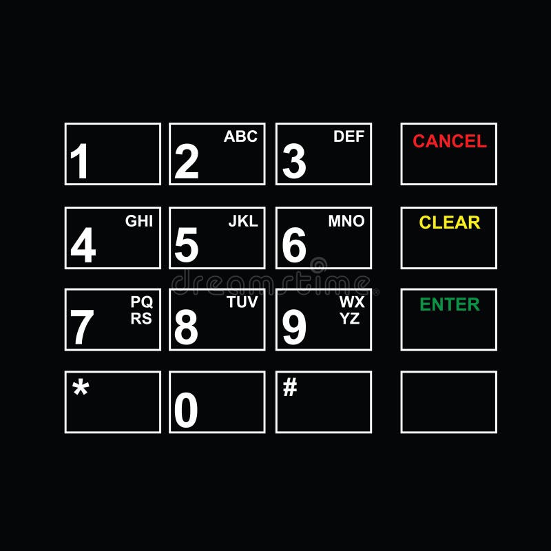 Abstract Flat User Interface Keypad Stock Vector - Illustration of ...