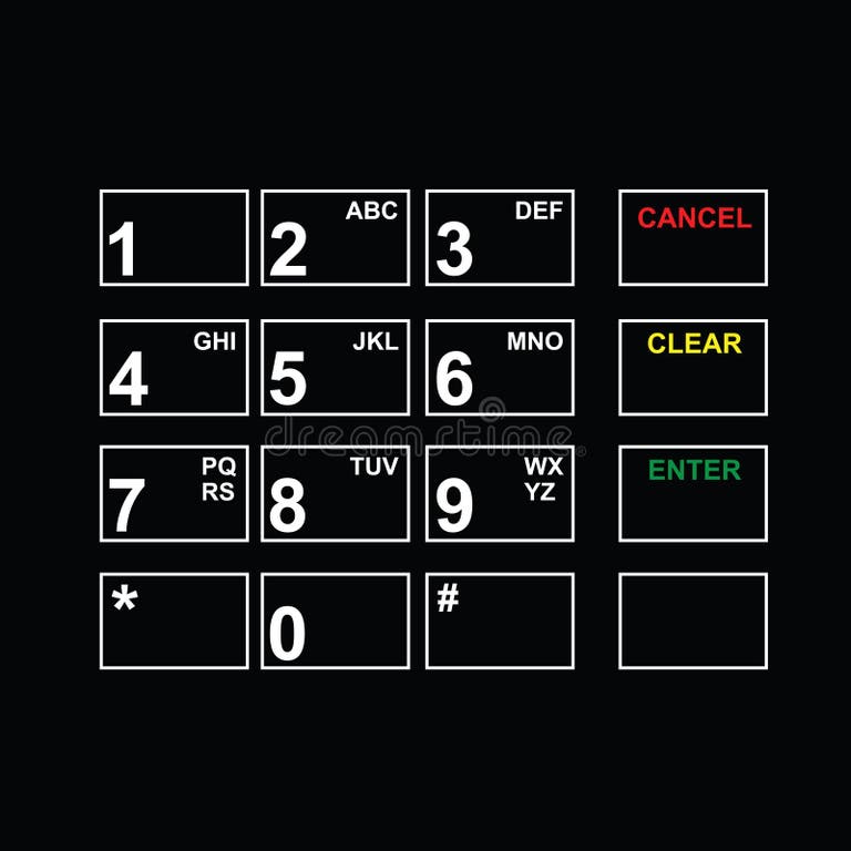 Abstract Flat User Interface Keypad Stock Vector - Illustration of ...