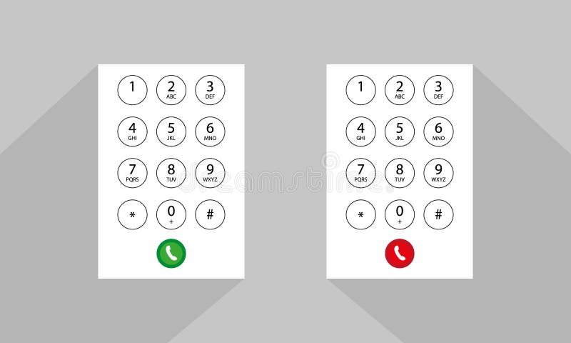 Abstract Flat User Interface Keypad Stock Vector - Illustration of ...