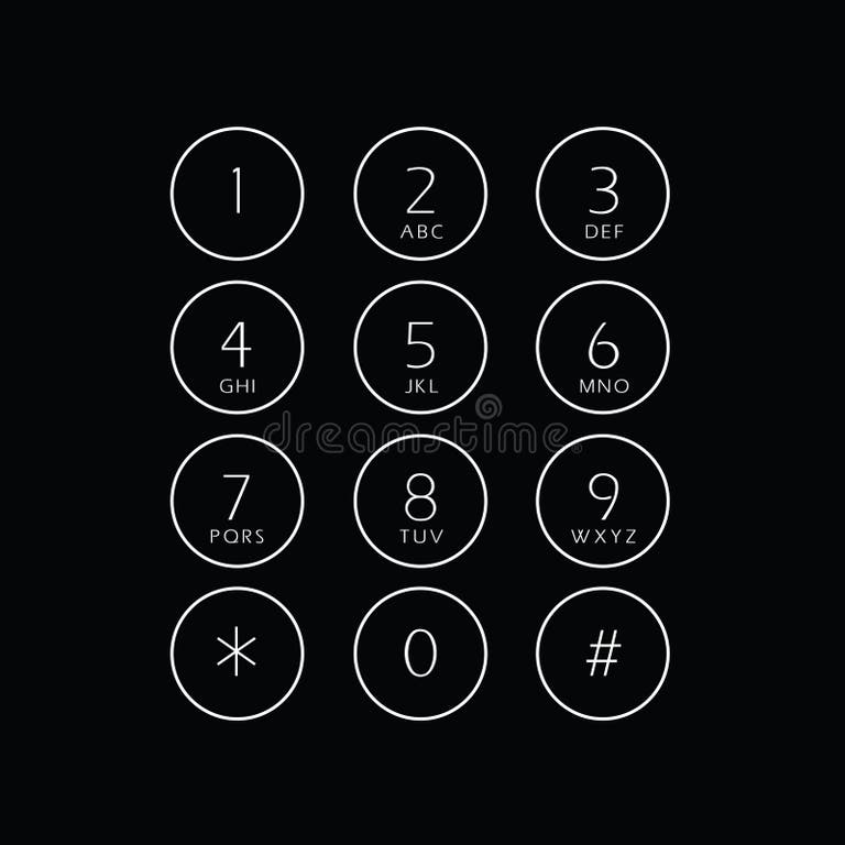 Abstract Flat User Interface Keypad Stock Vector - Illustration of ...