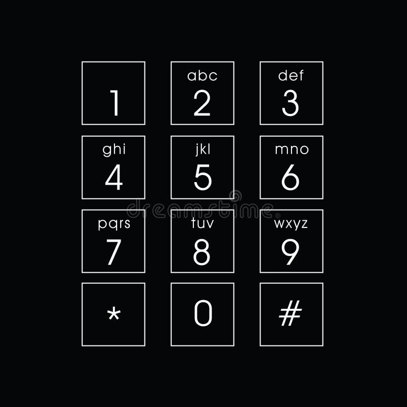 Phone Dial Pad Abstract Stock Illustrations – 55 Phone Dial Pad ...