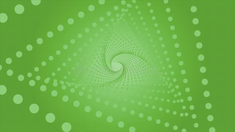 Abstract Flight Inside Tunnel of Dotted Triangles. Motion. Optical ...