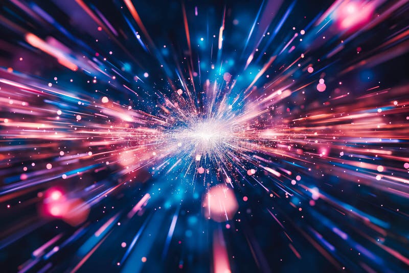 Abstract Flight in Space Hyper Jump 3D Illustration Stock Illustration ...