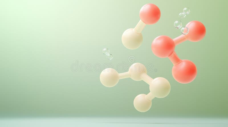 Abstract Floating Chemical Structures in Lab Setting , Volatile Organic ...