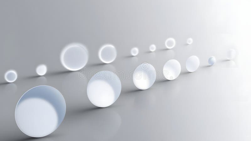 Abstract Floating Circles on a Soft Gradient Background Stock ...