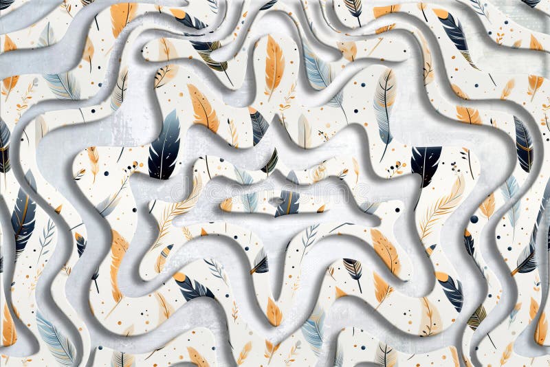 Abstract Floating Motifs on White with Subtle Texture Stock ...