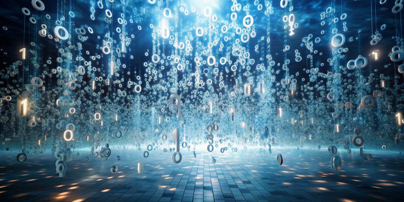 Abstract Floating Numbers in a Dynamic Ethereal Space Generative by AI ...