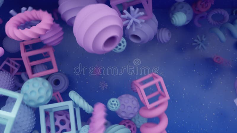 Abstract Floating Objects Colliding With Each Other Stock Footage Video Of Objects Design