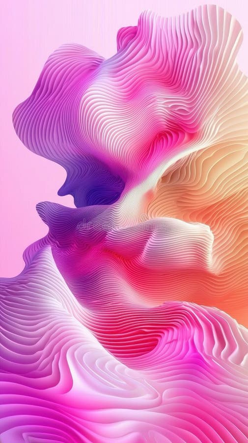 Abstract Floating Patterns Blending into Glowing Rhythms Create ...