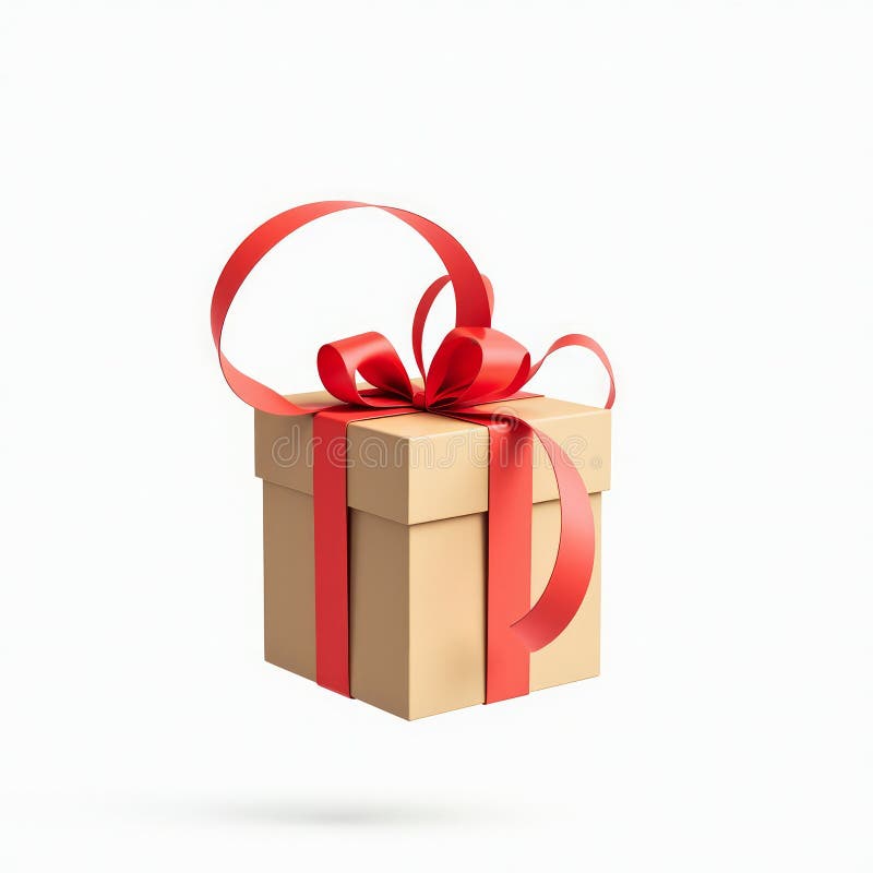 Abstract Floating Present with Ribbons Unwrapping in Slow Motion ...