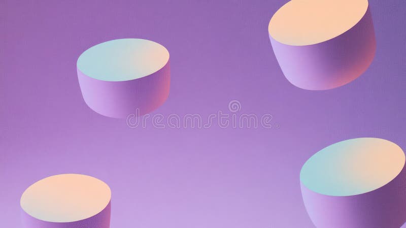 Abstract Floating Shapes Against a Gradient Background, Creating a ...