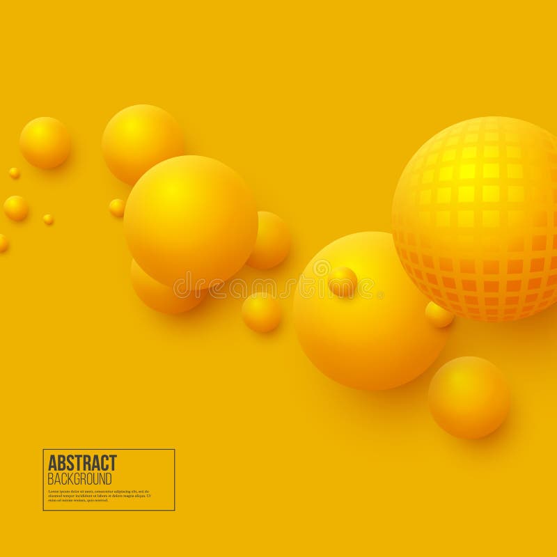 Abstract Floating Spheres Background. Stock Illustration - Illustration ...
