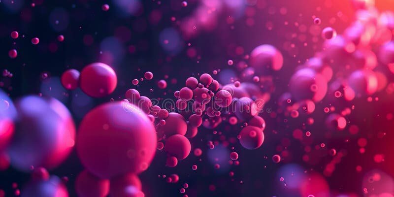 Abstract Floating Spheres on Dark Gradient Background Stock Image ...