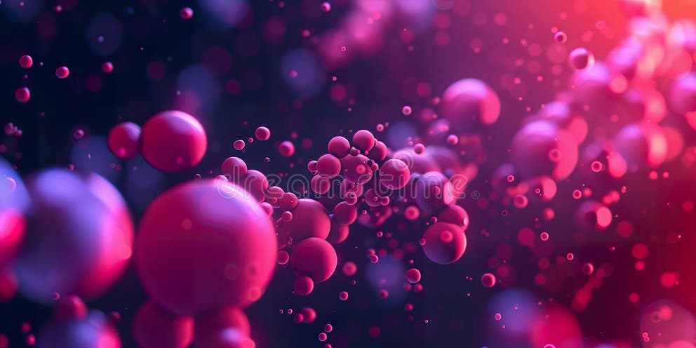 Abstract Floating Spheres on Dark Gradient Background Stock Image ...
