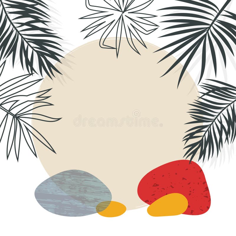 Abstract Floral Background in Minimal Trendy Style with Place for Text ...