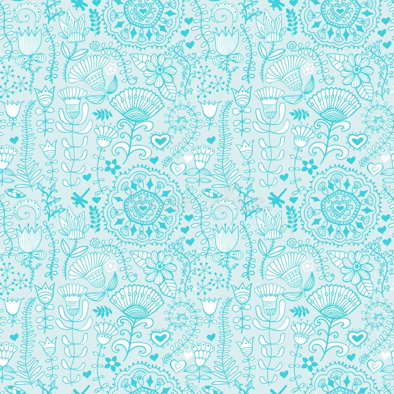 Abstract Floral Background, Summer Theme Seamless Pattern, Vector ...