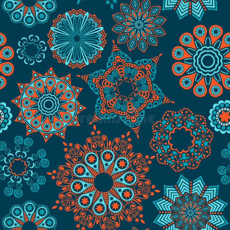 Abstract Floral Background, Summer Theme Seamless Pattern, Vector ...