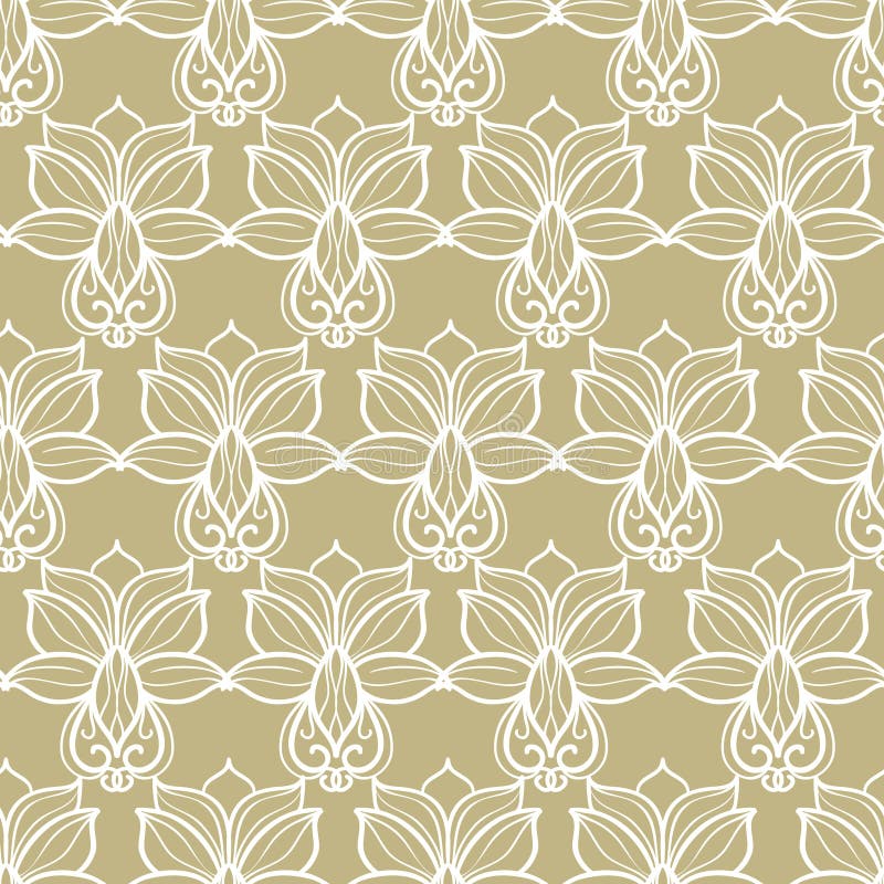 Abstract Floral Beige Pattern Stock Vector - Illustration of nature ...