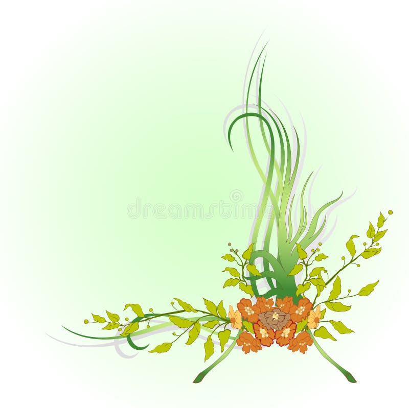 Abstract floral border stock vector. Illustration of corner - 11053142