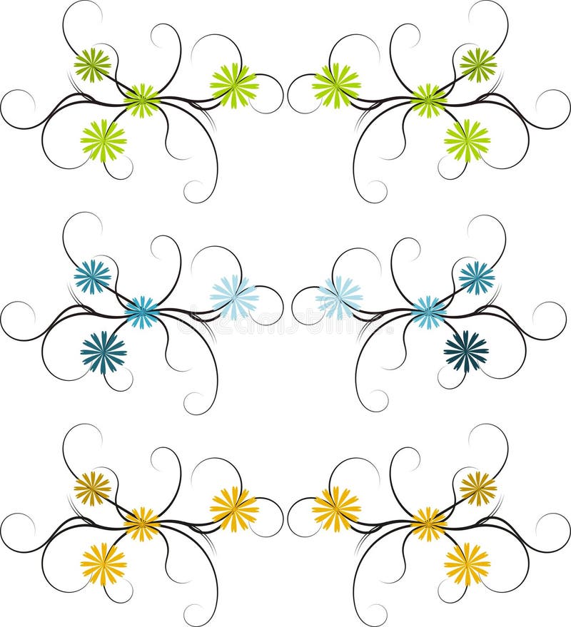 Single Line Floral Borders