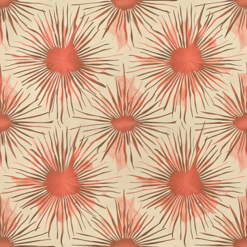 Abstract Floral Burst Pattern on Beige Background Stock Photo - Image ...