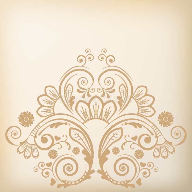 Abstract Floral Background with Decorative Flowers for Design Stock ...