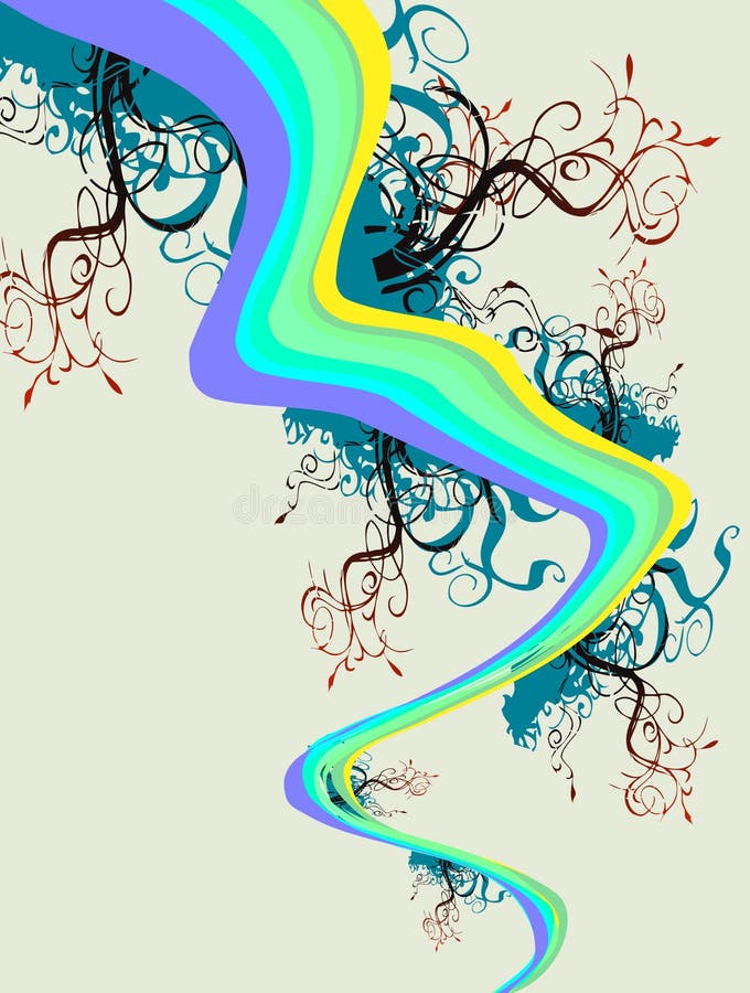 Abstract floral design stock illustration. Illustration of abstract ...