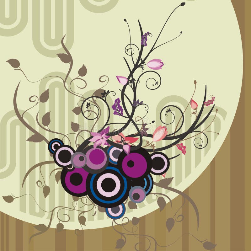 Abstract floral design stock vector. Illustration of graphic - 4620809