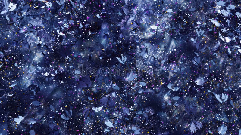 Abstract Floral Design with Dark Hues and Scattered Bright Elements ...