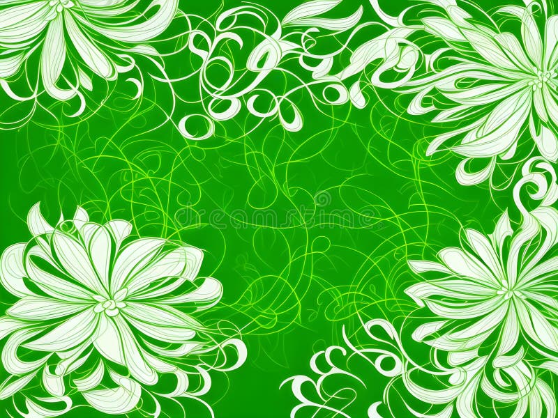 Abstract Floral Design, Generative AI Illustration Stock Illustration ...