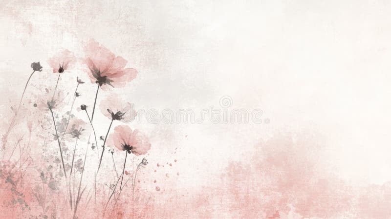 Pink and Gray Floral Background with Vintage Effect Abstract Design an ...
