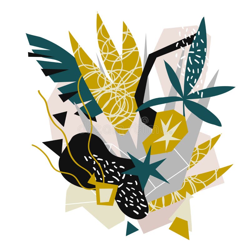 Floral Abstract Collage Stock Illustrations – 51,380 Floral Abstract ...