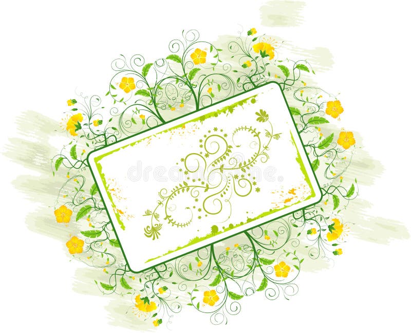 Abstract floral frame stock vector. Illustration of floral - 2221931
