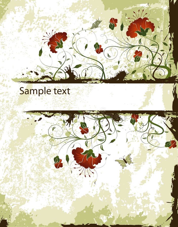 Abstract floral frame stock vector. Illustration of vector - 2428837