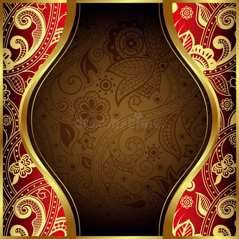 Abstract Floral Frame stock illustration. Illustration of frame - 35903225