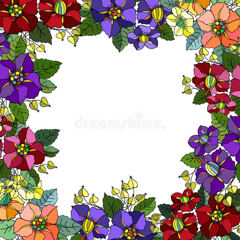Abstract floral frame stock vector. Illustration of backdrop - 44855219