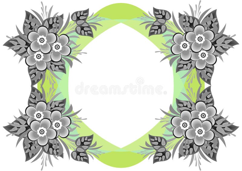 Abstract floral frame stock vector. Illustration of frame - 35278384