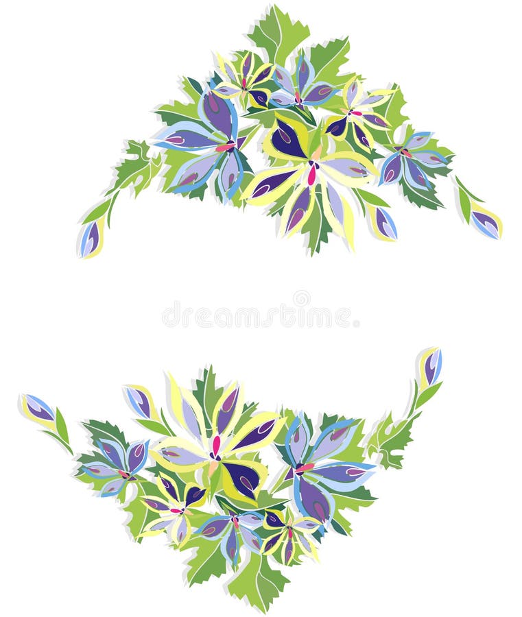 Abstract floral frame stock vector. Illustration of abstract - 36680113