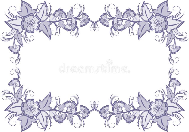 Abstract floral frame stock vector. Illustration of element - 36218533