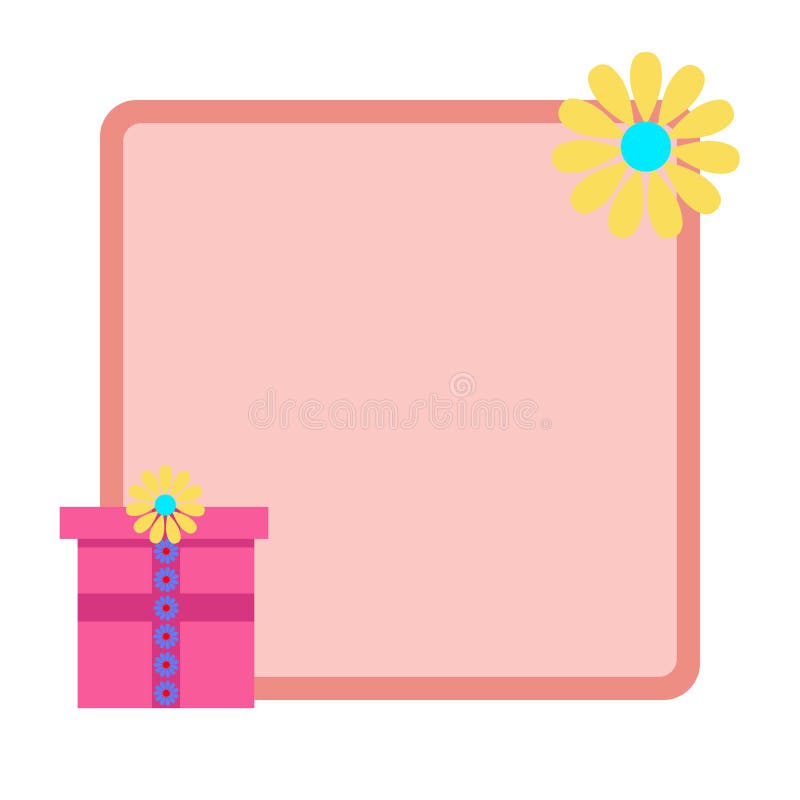 Abstract Floral Frame with Surprise Gift Boxes Stock Vector ...