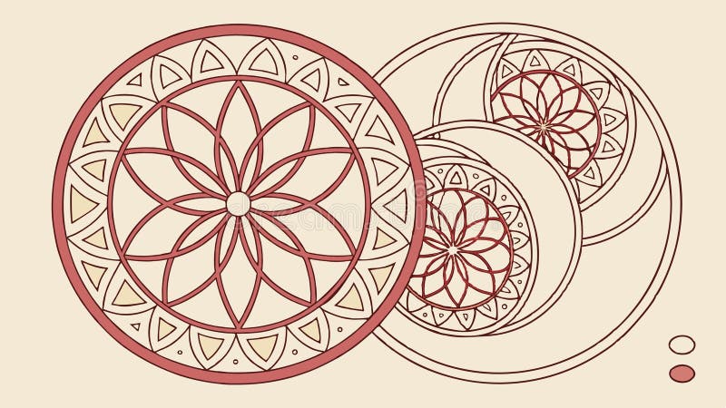 Abstract Floral Geometric Pattern, Vector Design Generative AI Stock ...