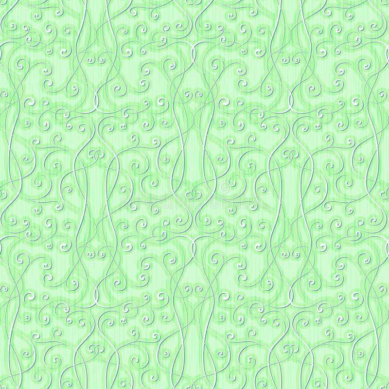 Abstract Floral Green Seamless Background Stock Vector - Illustration ...